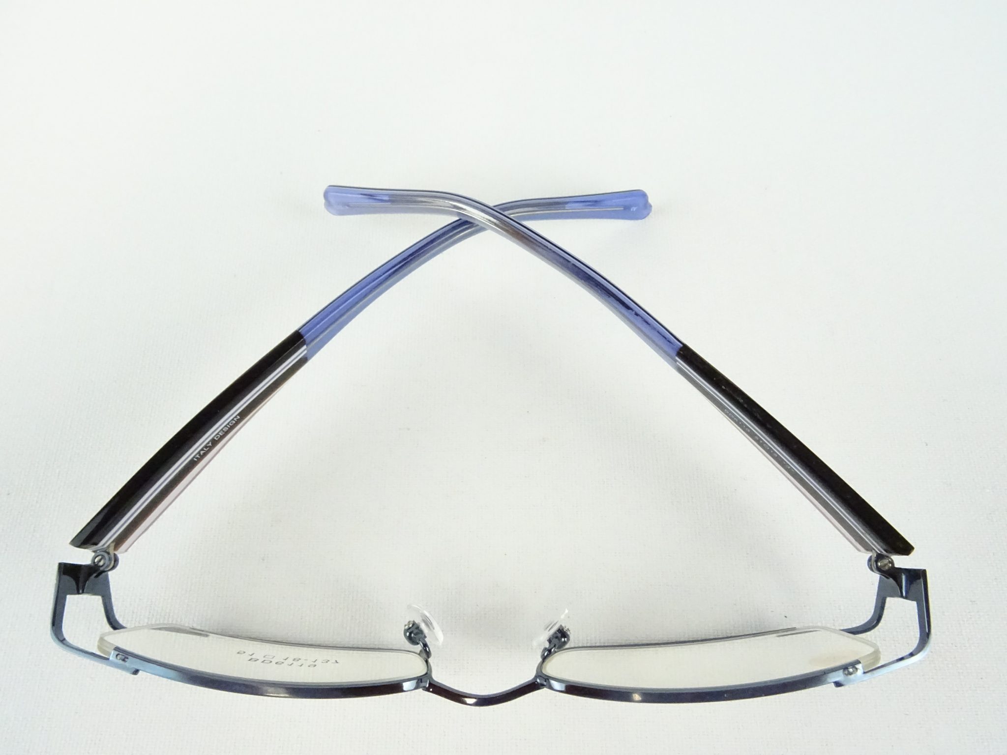 Blaue Brille Brillenfassung Kunststoff/Metall Kombination ...